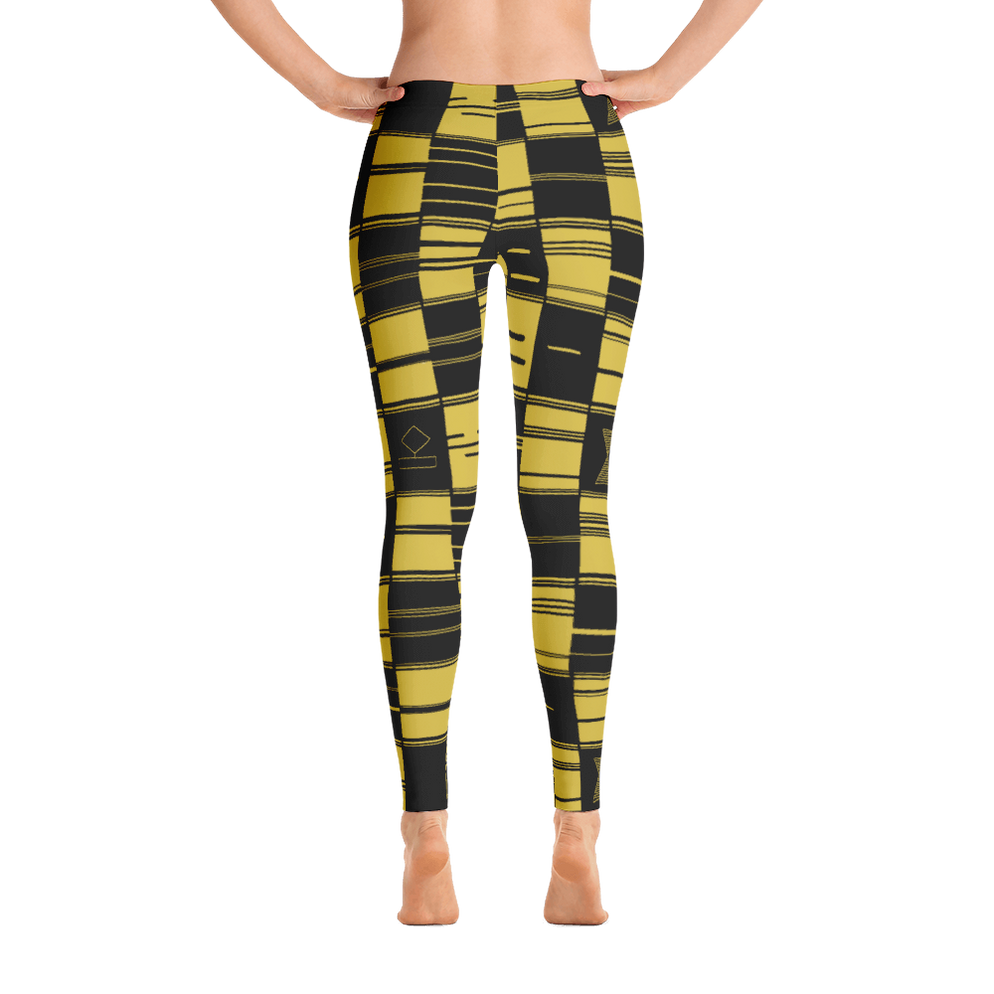 African Kente Pattern Leggings — Star Showroom