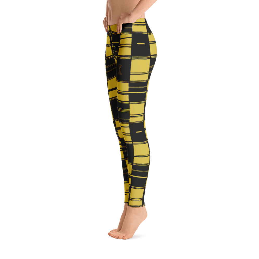 African Kente Pattern Leggings — Star Showroom